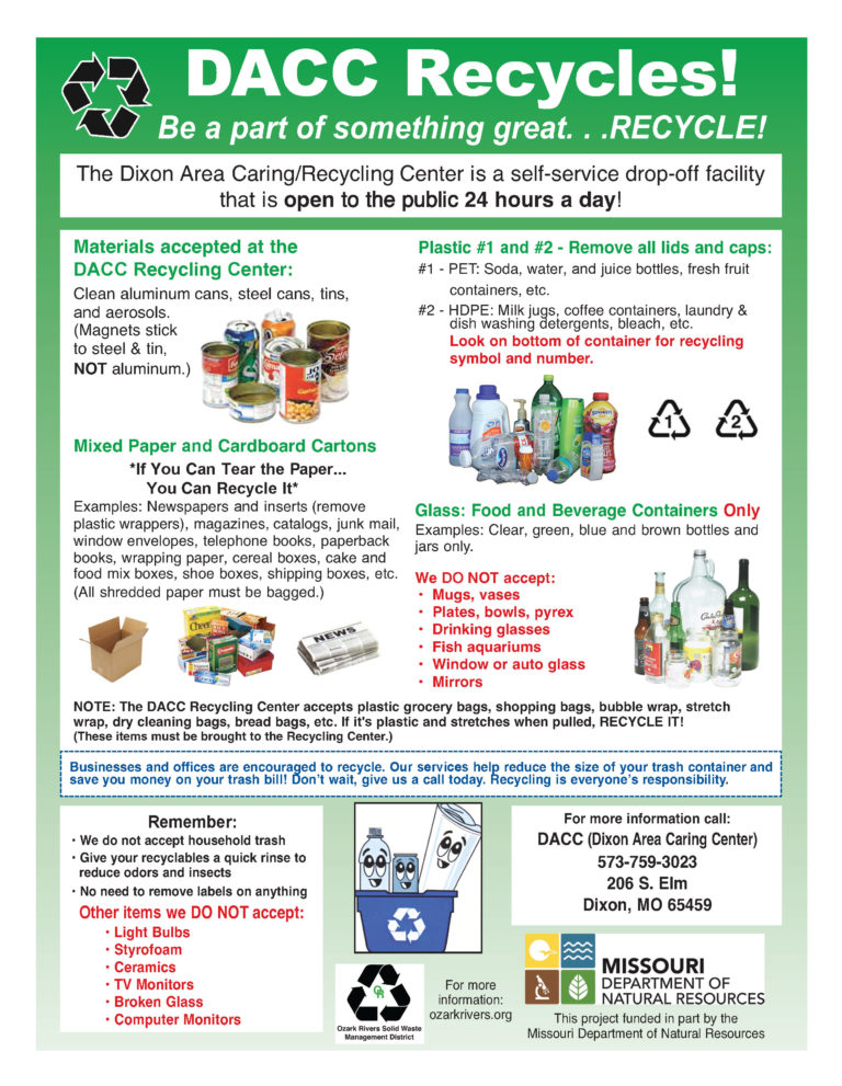 Recycling & Disposal - Ozark Rivers Solid Waste Management District